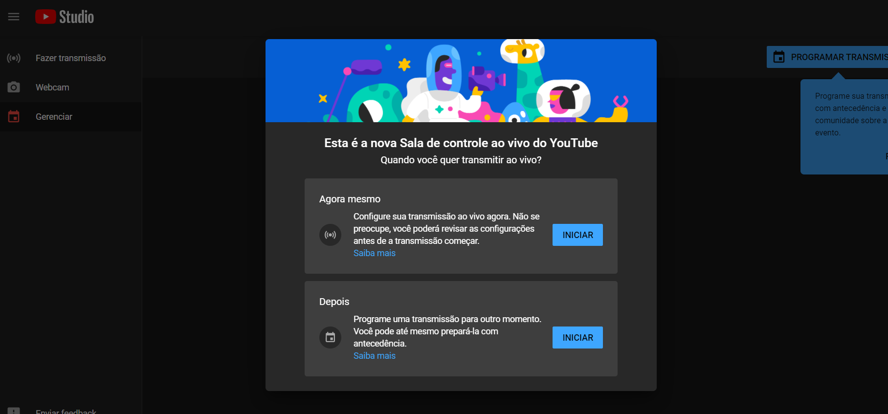 Aprenda como fazer live no YouTube passo a passo.