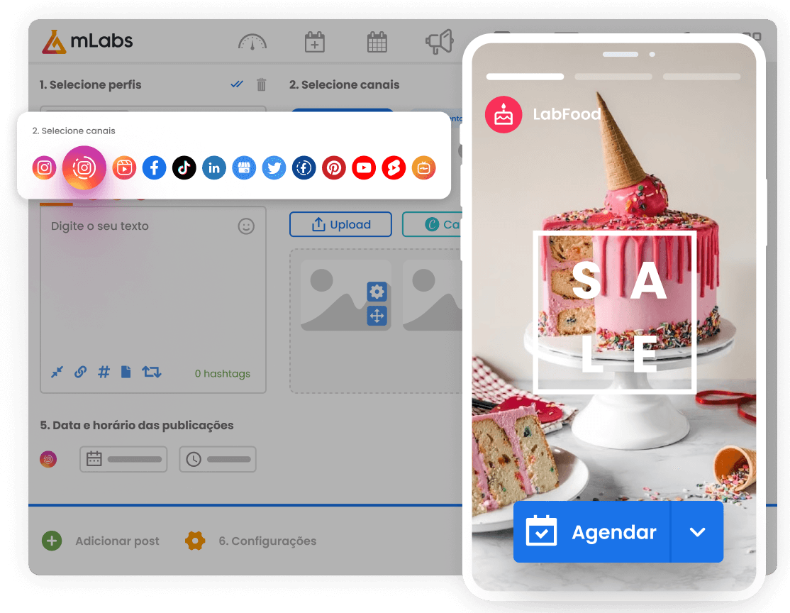 Agende Stories pela mLabs