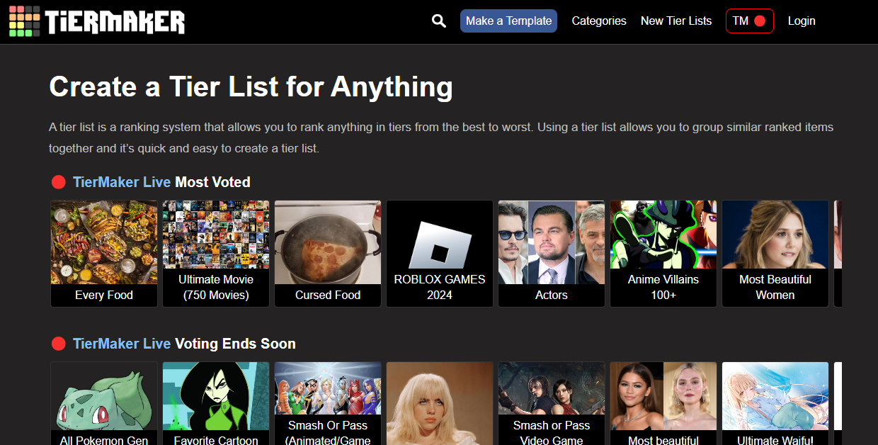 Saiba como fazer uma tier list para o YouTube