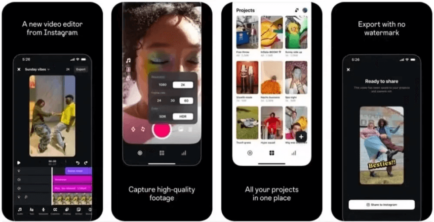 Instagram Edits: edite fotos e vídeos com o app da Meta